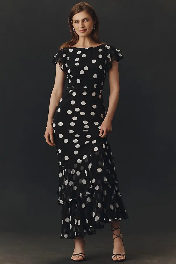 Rixo Ordinia Maxi Dress - Black Dot