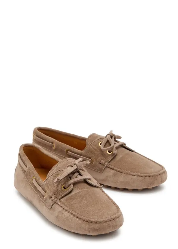 TOD'S Gommino Suede Loafers - Brown