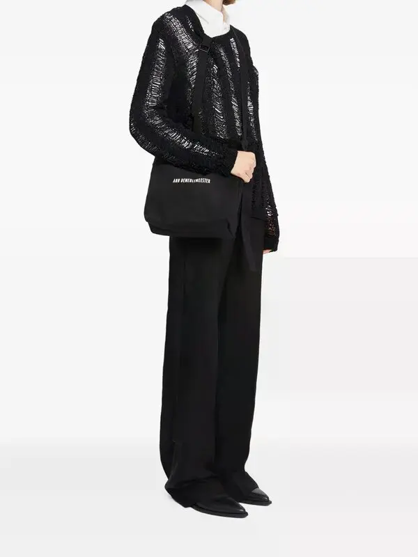ANN DEMEULEMEESTER Small Cotton Shoulder Bag