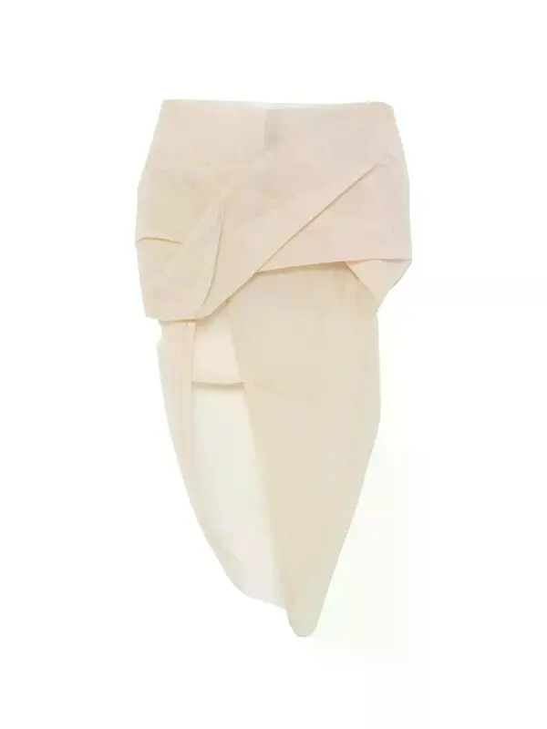 Rick Owens Draped Calf Skirt - Neutrals