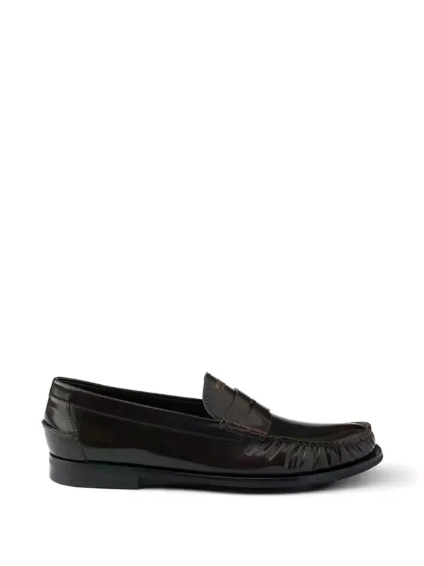 Prada Brushed Leather Loafers