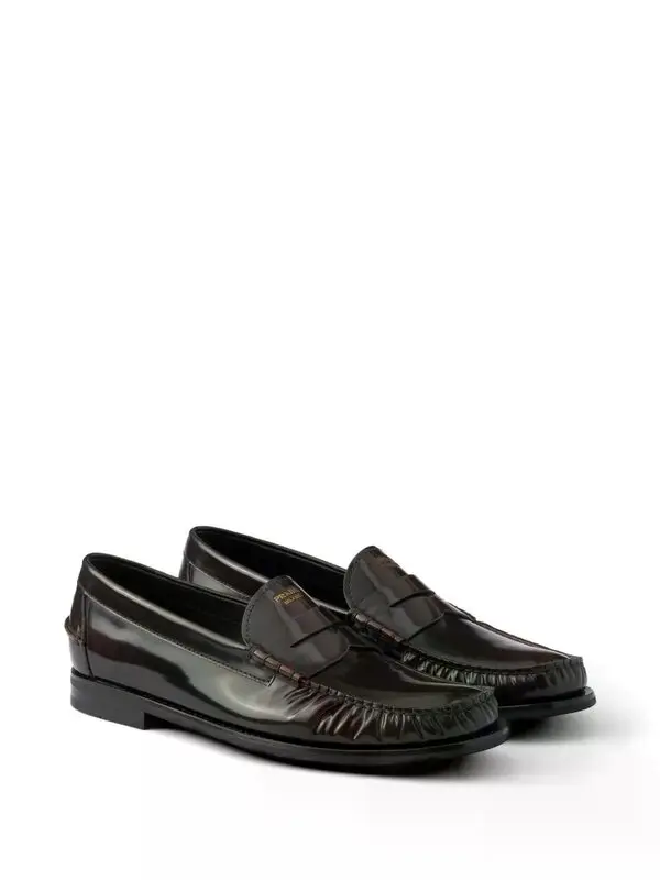 Prada Brushed Leather Loafers