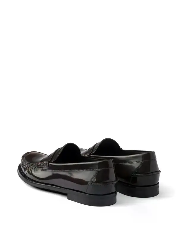 Prada Brushed Leather Loafers