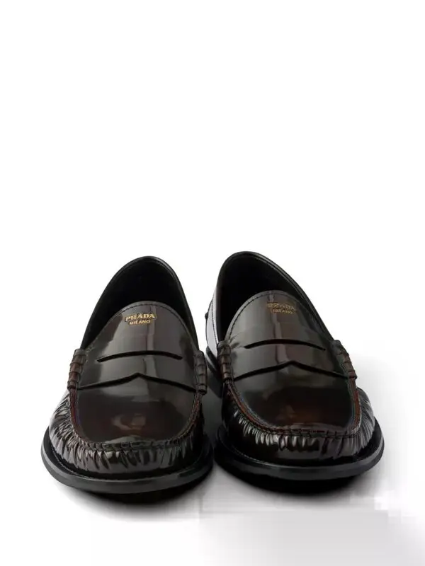 Prada Brushed Leather Loafers