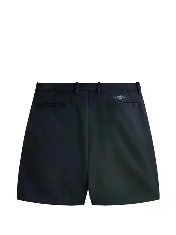 Kith Navy Pleated Shorts With Rear Logo Patch