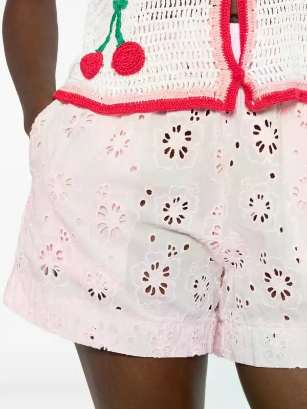MC2 SAINT BARTH Meave Broderie-anglaise Shorts