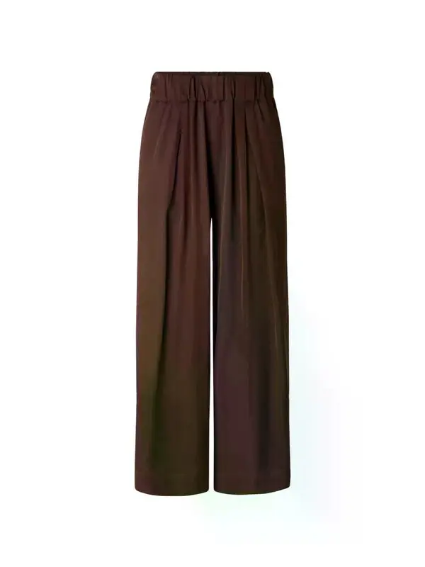SESSUN Isla Night Pleated Front Trousers - Brown