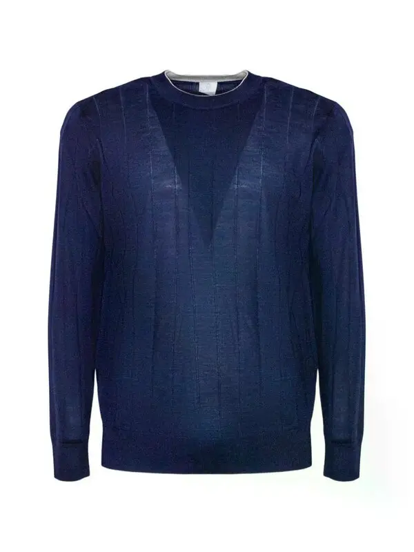 Eleventy Ribbed Knit Crew Neck Sweater