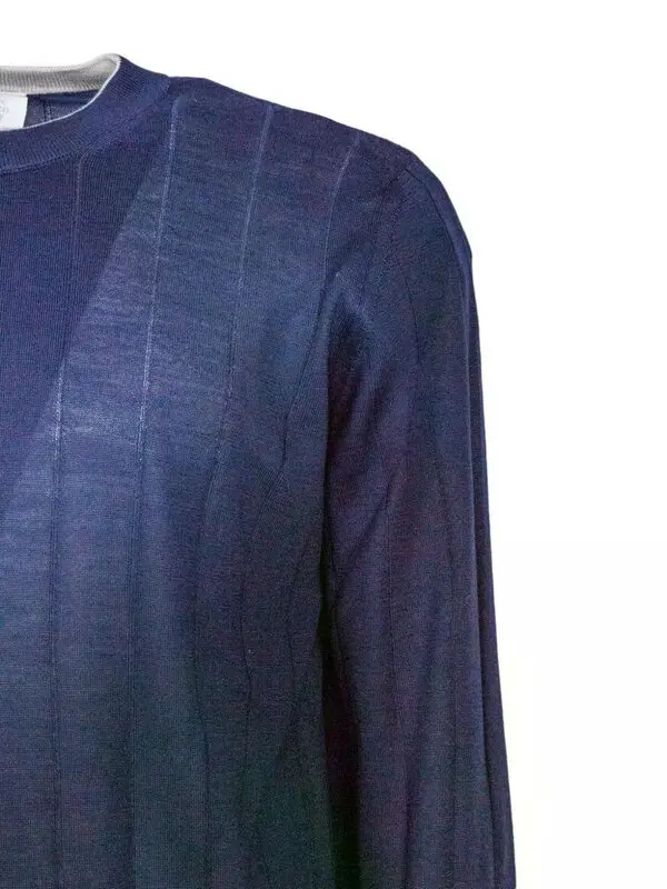 Eleventy Ribbed Knit Crew Neck Sweater