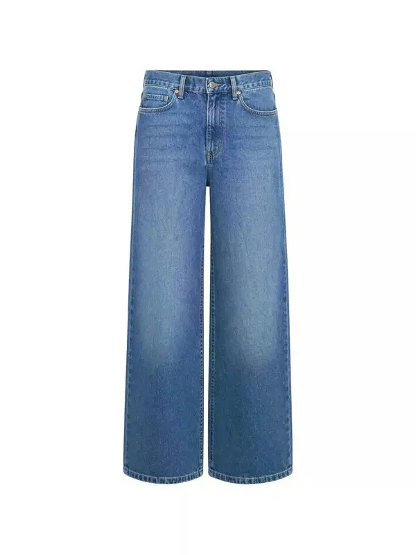 Sisley Logo Patch Jeans - Blue