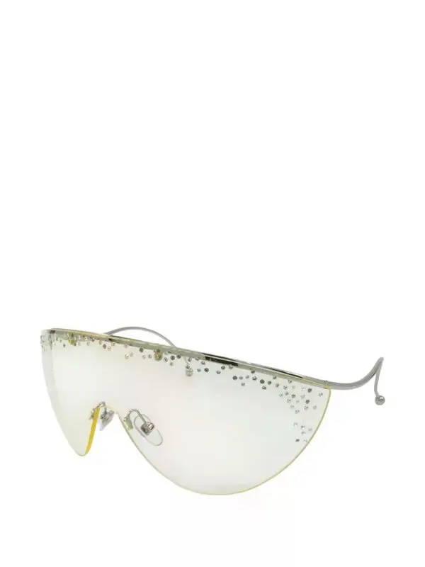 Givenchy Crystal-embellished Geometric Sunglasses - Silver
