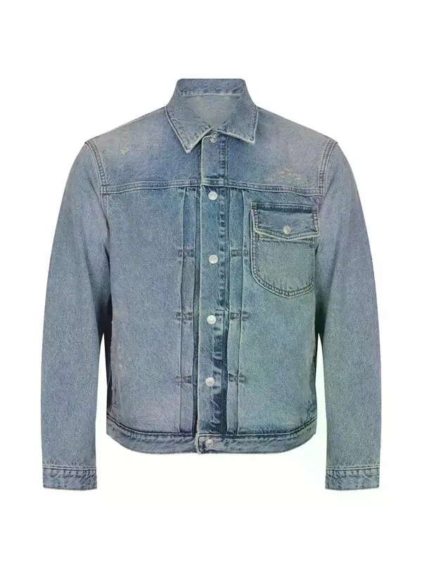 CYCLE Roby Distressed Denim Jacket - Blue