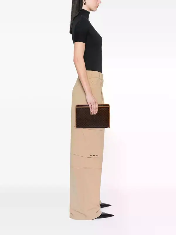 Celine Macadam Coated Canvas Clutch Bag
