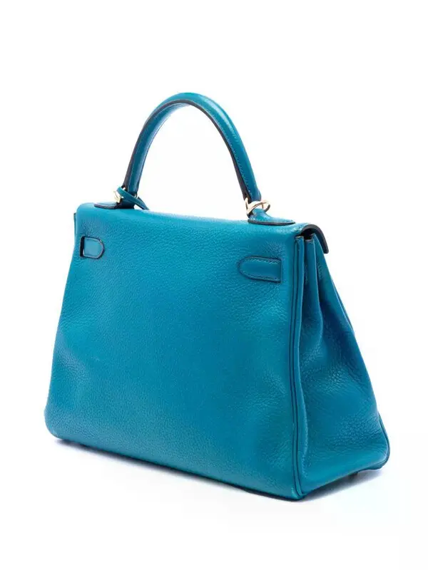 Hermès Clemence Kelly Ii Retourne 32 Satchel - Blue
