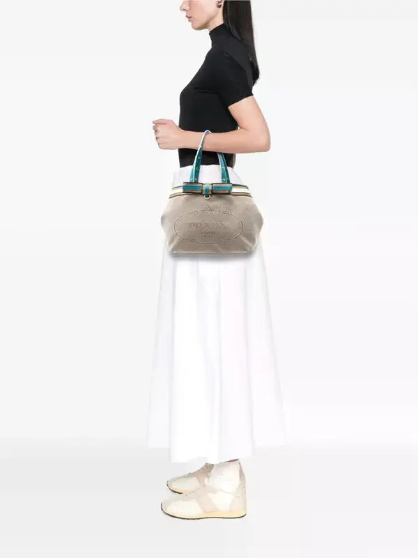 Prada Canapa Logo Tote Bag