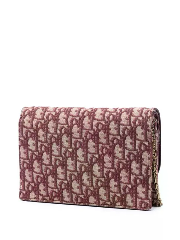 Dior 2019 Oblique Canvas Saddle Wallet On Chain Crossbody Bag