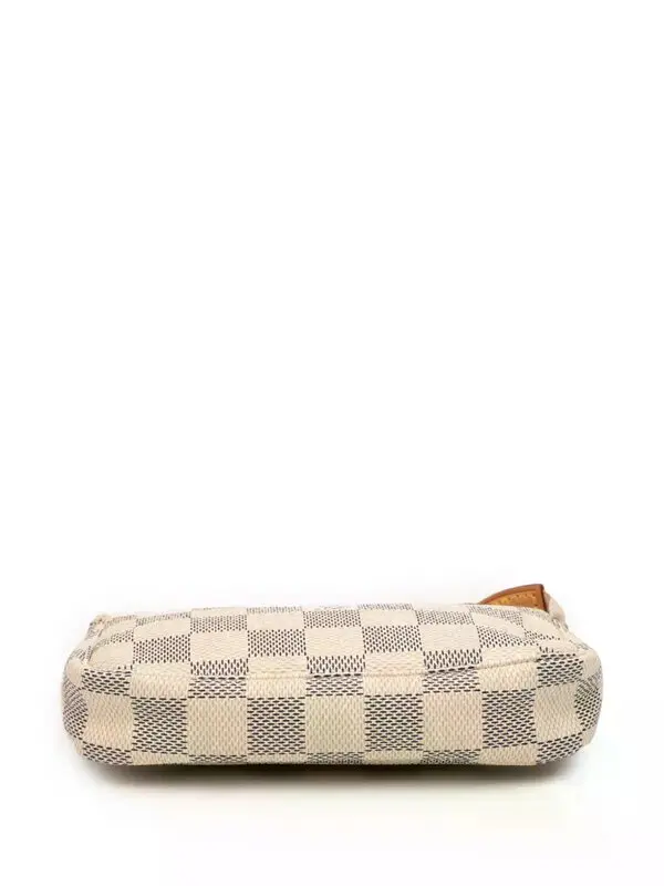 LOUIS VUITTON Damier Azur Mini Pochette Accessoires Handbag - White