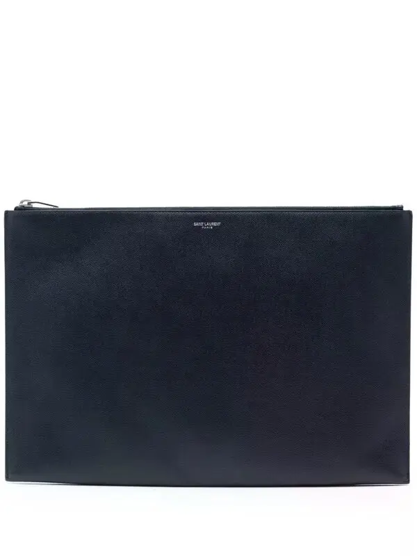 Saint Laurent Grain De Poudre Zip Document Holder Clutch Bag