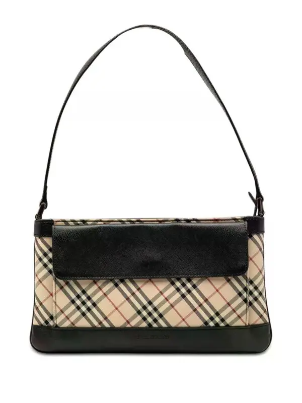 Burberry Nova Check Canvas Shoulder Bag