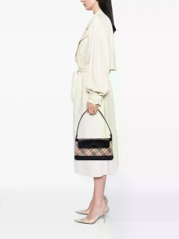 Burberry Nova Check Canvas Shoulder Bag
