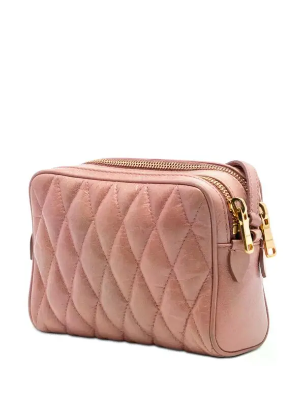 Miu Miu Matelassé Nappa Double Zip Camera Bag