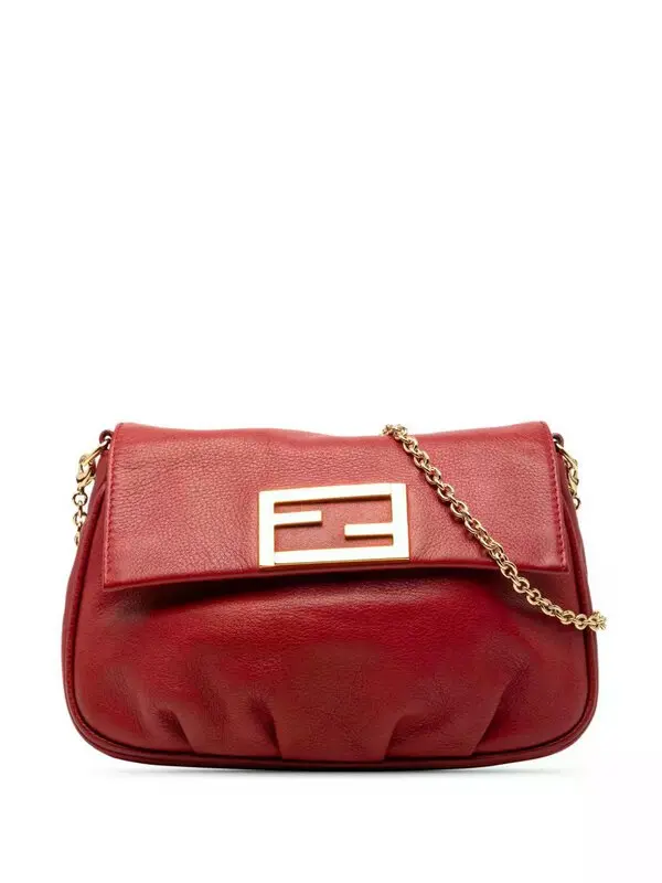Fendi Leather Pochette Crossbody Bag