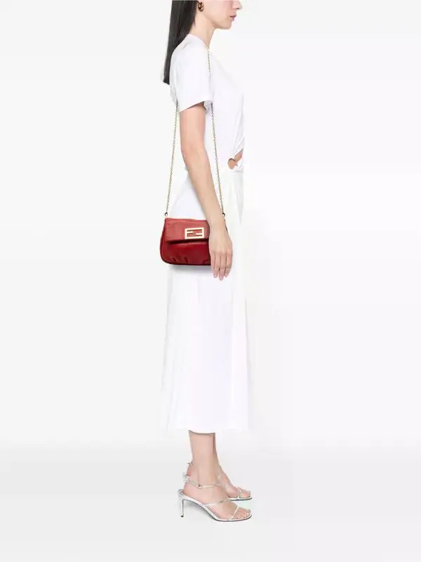 Fendi Leather Pochette Crossbody Bag