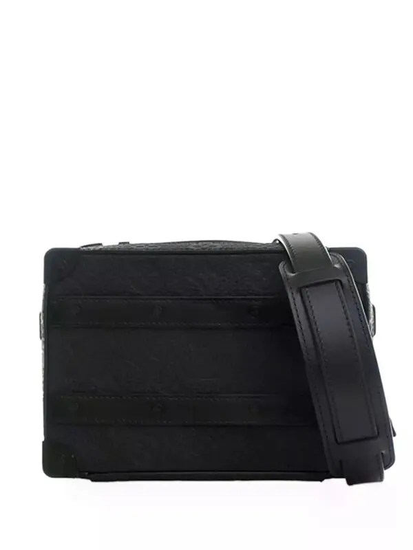 LOUIS VUITTON Monogram Taurillon Soft Trunk Crossbody Bag - Black