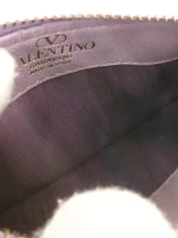 Valentino Garavani 2018-2026 Leather Vlogo Walk Zip Card Holder