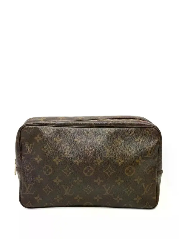 LOUIS VUITTON Monogram Canvas Trouse Toilette 28 Clutch Bag - Brown