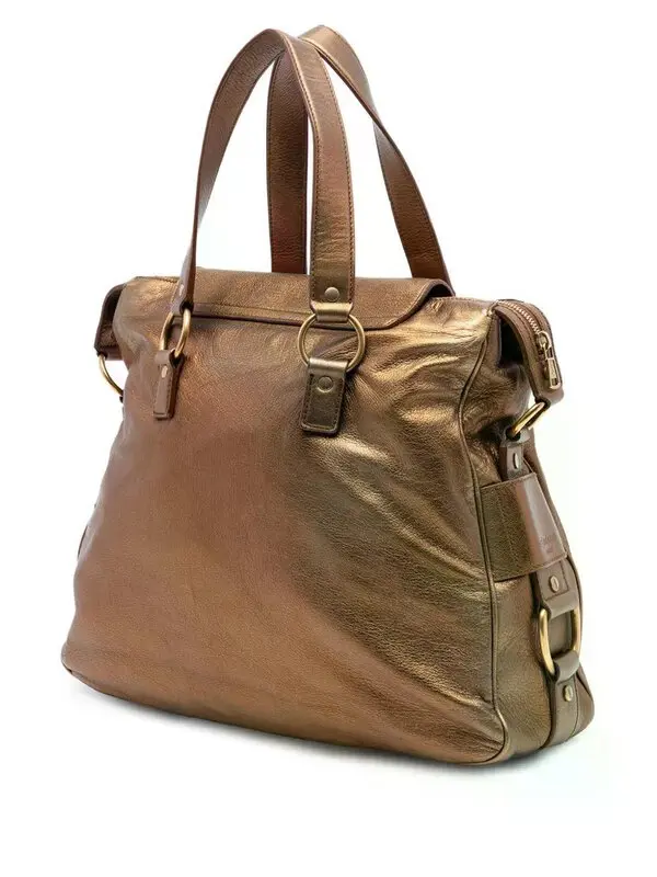 Saint Laurent Metallic Calfskin Muse Satchel