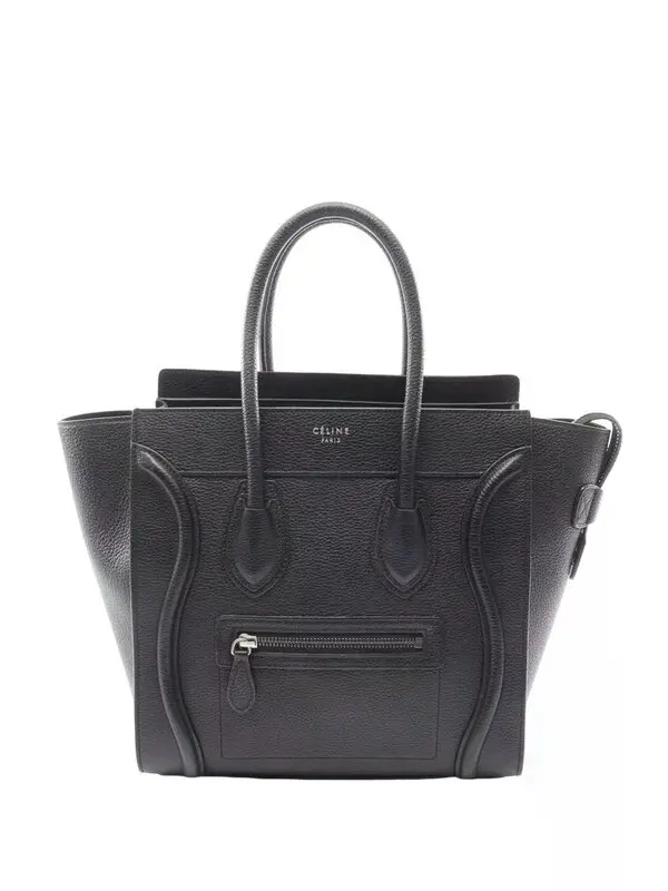 Celine Micro Smooth Calfskin Luggage Tote Handbag