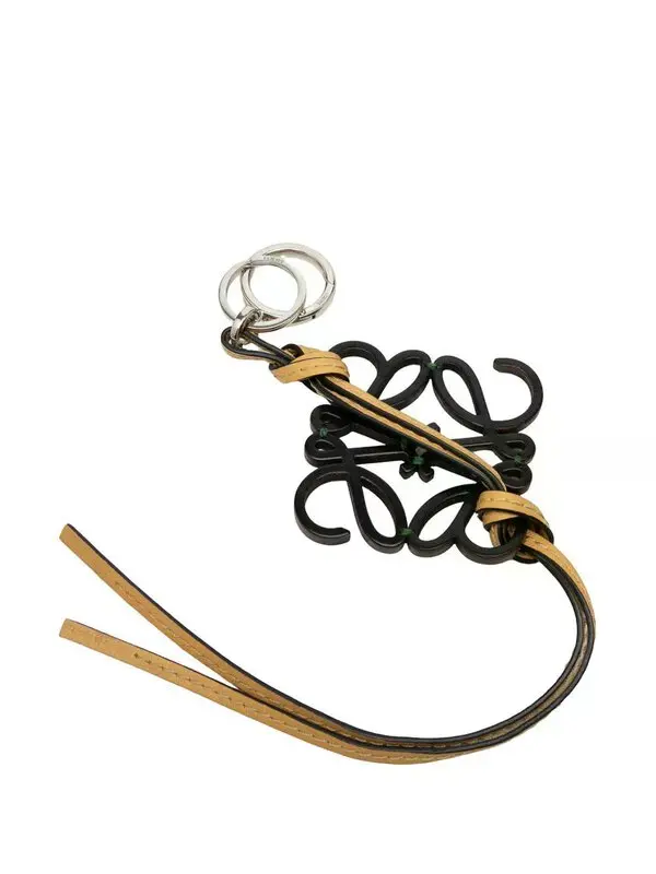 Loewe Leather Anagram Ring And Bag Charm Key Chain