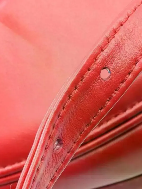 Prada Diagramme Leather Backpack - Red