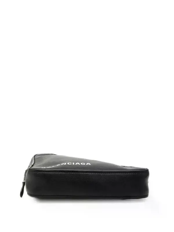 Balenciaga Leather Triangle Clutch Bag
