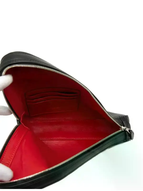Balenciaga Leather Triangle Clutch Bag