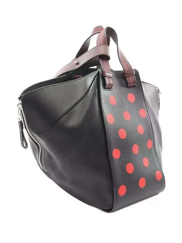 Loewe Medium Leather Polka Dot Hammock Bag Satchel