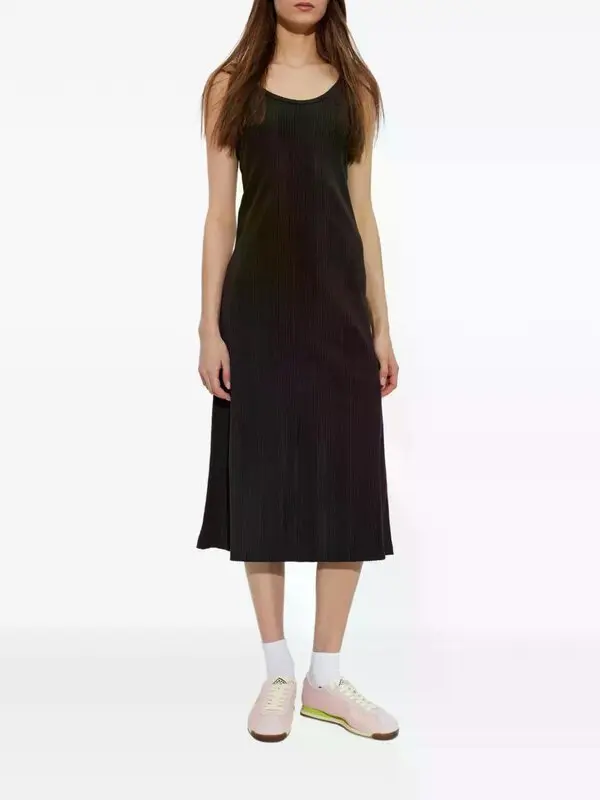 Lacoste Ribbed Knit Logo Patch Dress