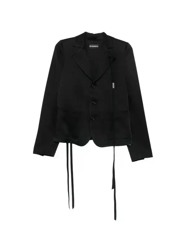 ANN DEMEULEMEESTER Lexa Raw-edge Strap Detail Jacket - Brown