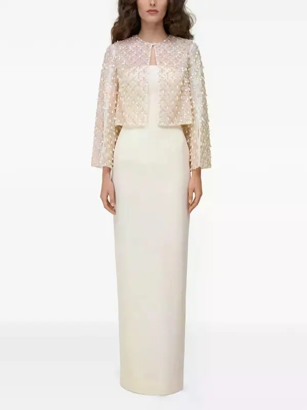 RAMI AL ALI Embellished Overlay-top Maxi Gown