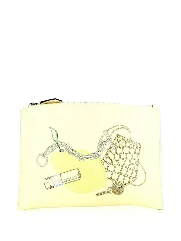 Hermès Graphic Print Pouch - Neutrals