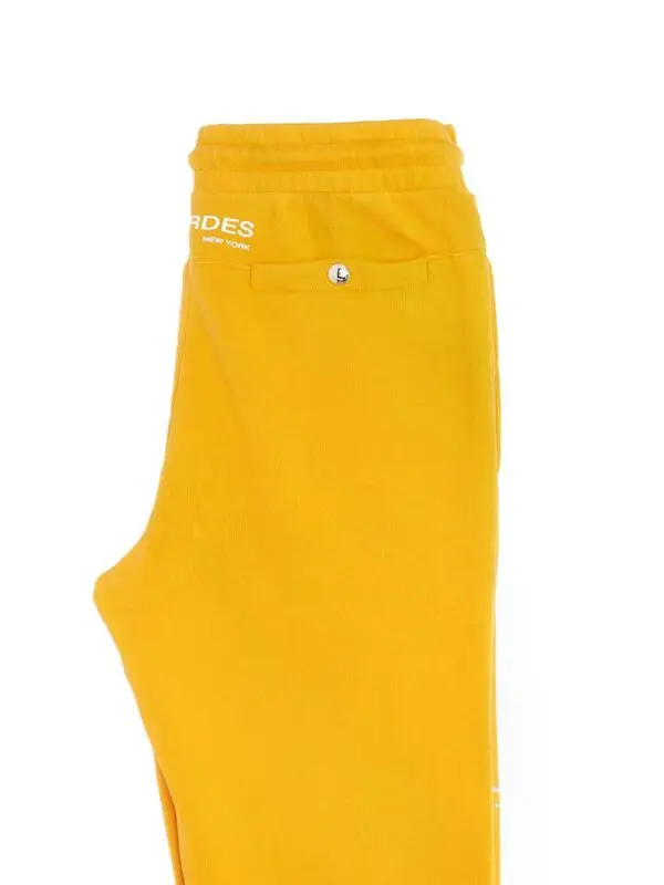 LOURDES Rhinestone Embellished Drawstring Track Pants - Yellow