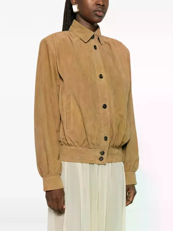 Saint Laurent Suede Buttoned Jacket