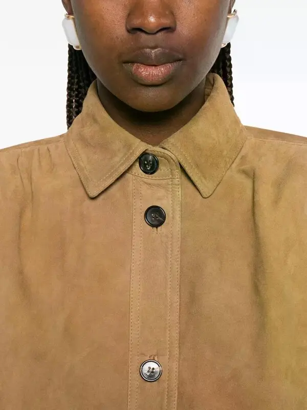 Saint Laurent Suede Buttoned Jacket