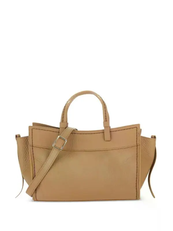 VISONA` Visona Vanity Grained-leather Tote Bag