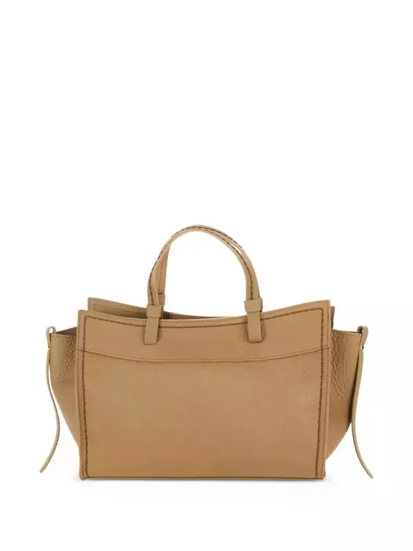 VISONA` Visona Vanity Grained-leather Tote Bag