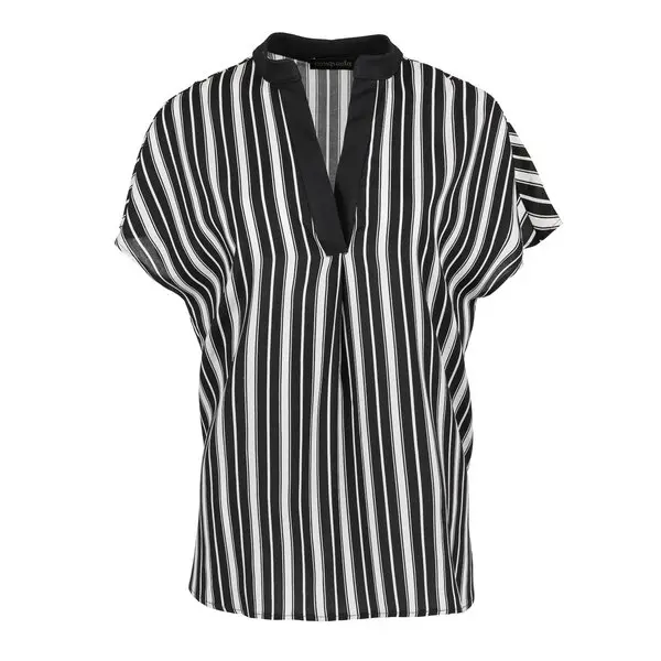 CONQUISTA Sleeveless Striped Top