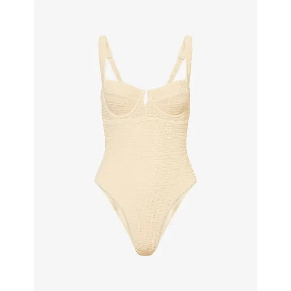 Monday Swimwear Clovelly Sweetheart-neck Swimsuit - Raffia Crinkle