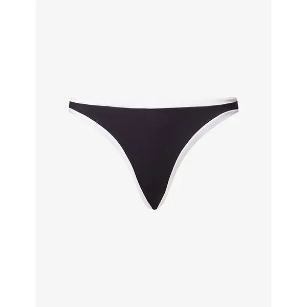 TALA Contrast Cheeky Bikini Bottoms - Shadow Black