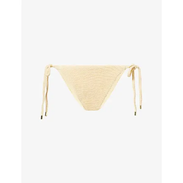 Monday Swimwear Palma Crinkled Bikini Bottoms - Raffia Crinkle